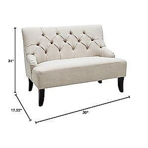 Christopher Knight Home Nicole Fabric Settee, Light Beige