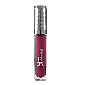 It Cosmetics Vitality Lip Flush Stain Hydrating Serum Gloss Stain, Wine Berry Flush, 0.11 oz / 3.40 ml