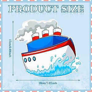 3 Pcs Cruise Door Magnets Summer Car Magnets Decorative Ship Cruise Decorations Magnetic Stickers for Carnival Fridge Refrigerator, 8 x 6.8 Inches