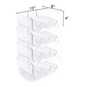 ITYLIFE CITYLIFE Water Bottle Organizer Holder Stackable Wine Storage Rack Plastic Cabinet Pantry Countertop Kitchen Refrigerator Freezer Organization Mug Shaker Blender Bottles Cups yeti