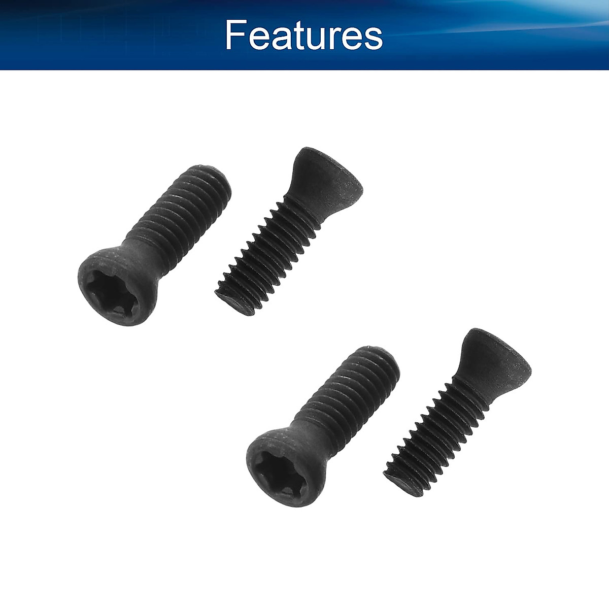 Auniwaig Black Screws Torx M2.5 x 8mm Carbon Steel Flat Head Socket Head Cap Screws Bolt 12.9 Grade for Replacement 10pcs