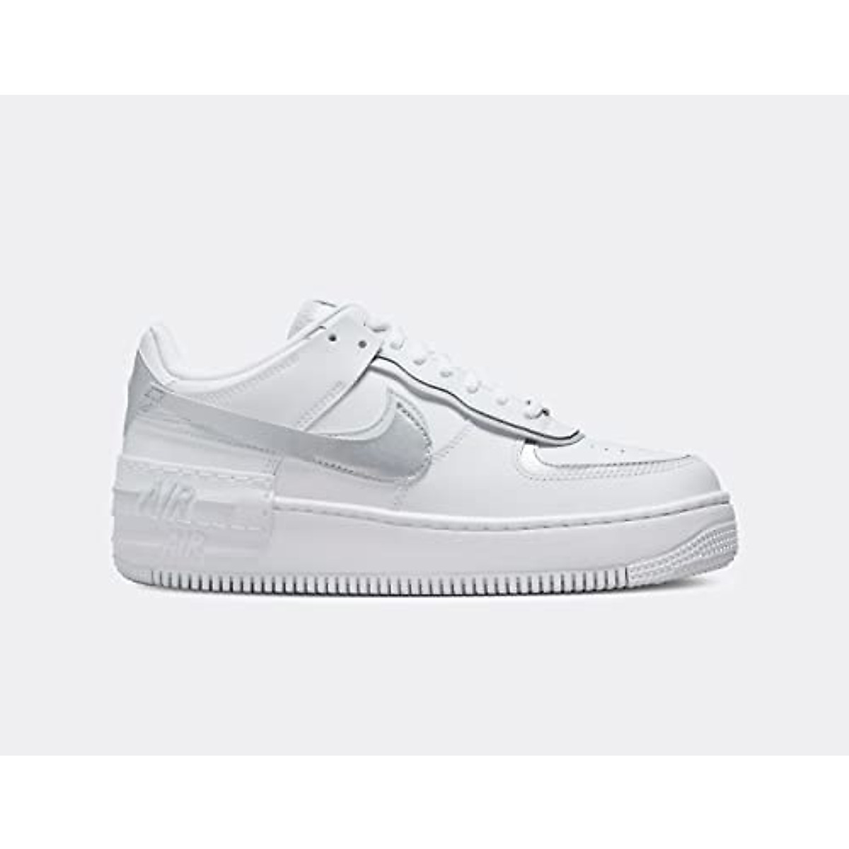 Nike Air Force 1 Shadow Womens White/Metallic Silver Size 7