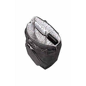 Petunia Pickle Bottom Cinch Convertible Diaper Bag Backpack for Busy Parents, Stylish, Spacious, & Secure, Fits All Essentials for Everyday Use or Travel (Midnight Leatherette)