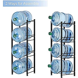 Water Cooler Jug Rack, 4-Tier Heavy Duty Water Bottle Holder Storage Rack for 5 Gallon Water Dispenser, 5 Gallon Water bottle Holder, 5 Gallon Water Jug Holder