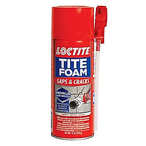 Loctite Tite Foam Gaps & Cracks Spray Foam Sealant, Polyurethane Expanding Foam Insulation - 12 fl oz Can, Pack of 1