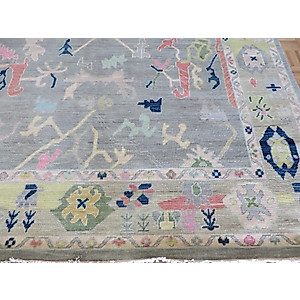 8 x 10 Hand Knotted Gray Turkish Oushak Oriental Rug G14233