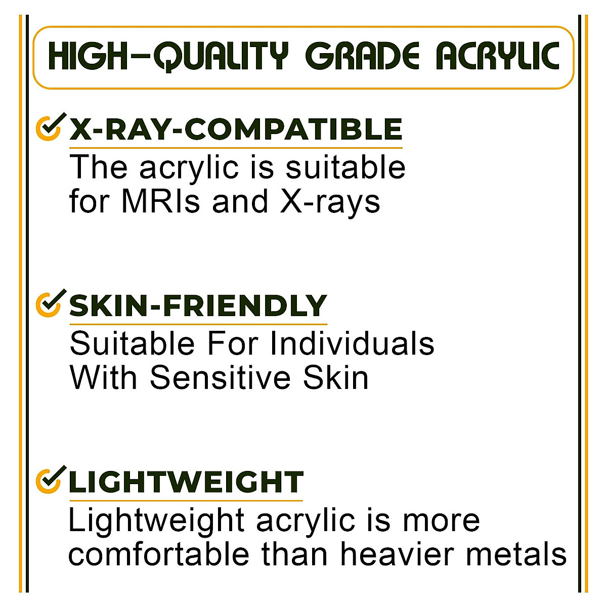 BIG GAUGES 2 Pairs Acrylic 16g Gauge 1.2mm 8mm Black White Fake Plugs O-rings Piercing Jewelry Illusion Ear Cheater Earring Lobe BG2923