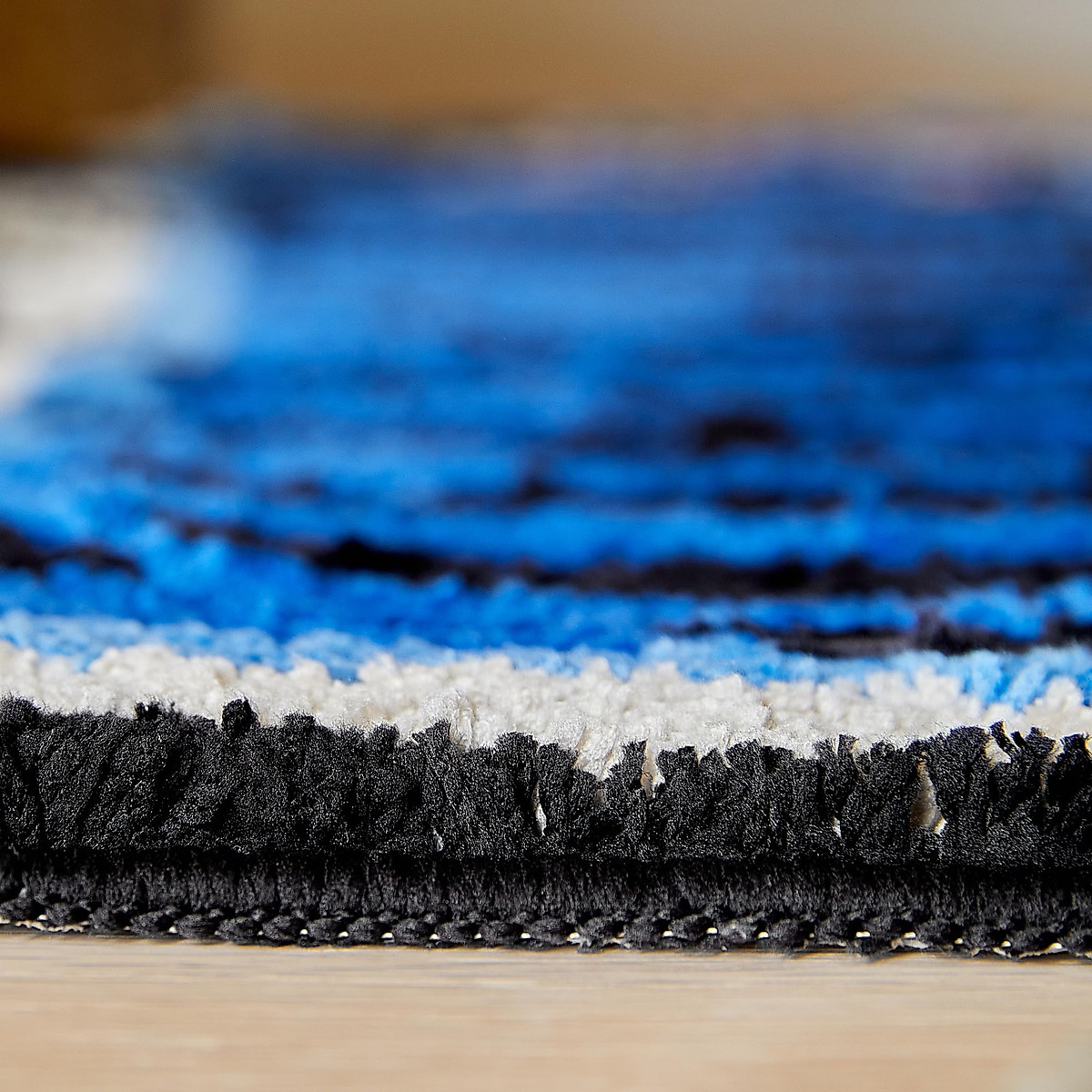 5x3.3ft Tibetan Tiger Area Rug Tufted High Pile XLarge Indoor Machine Washable Carpet with Nonslip TPR Backing - Bedroom, Bathroom, Living & Dining Room Home Décor