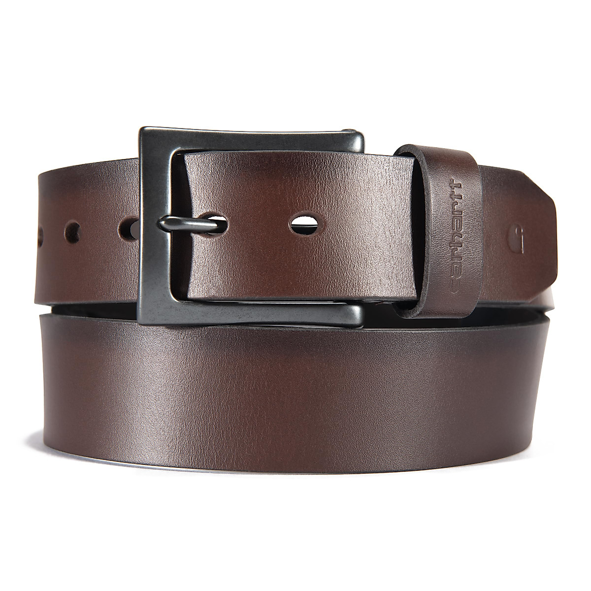 Carhartt mens Belt, Casual Rugged for Men, Available in Multiple Styles, Colors & Sizes apparel belts, Burnished Leather (Brown), 36 US