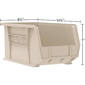 Akro-Mils 30240 AkroBins Plastic Hanging Stackable Storage Organizer Bin, 15-Inch x 8-Inch x 7-Inch, Clear, 12-Pack