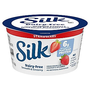 Silk Soy Milk Dairy-Free Yogurt Alternative, Strawberry, Gluten-Free, Vegan, Non-GMO Project Verified, 5.3 oz.