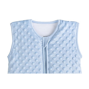 BABYINABAG Warm Quilted Winter Model Baby Sleeping Bag and Sack, Plush Minky Dot, 2.5 Togs for Infants and Toddlers (Medium (10-24 mos))