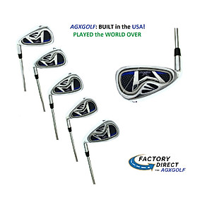AGXGOLF Men's Senior Left Hand Tall Length (+1 inch) Magnum XS Complete Golf Club Set 460cc Driver, Fairway Wood, 3 Hybrid Iron 5-9 Irons + PW + Putter + Built in The USA