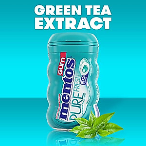 Mentos Pure Fresh Sugar-Free Chewing Gum with Xylitol, Wintergreen, Bulk, 50 Count ( Pack of 6)