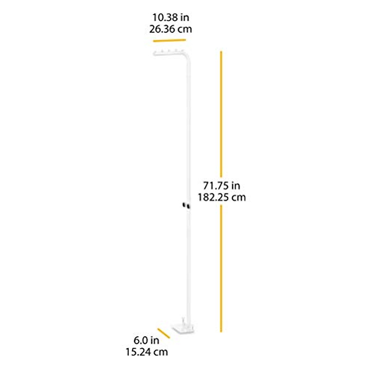 Whitmor Magnetic Laundry Valet Hanging Rod - White