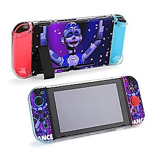 FNAF Ba-llora Case Compatible with Nintendo Switch, Shock-Absorption Anti-Scratch Protection Case, Crystal Clear Case for Nintendo Switch