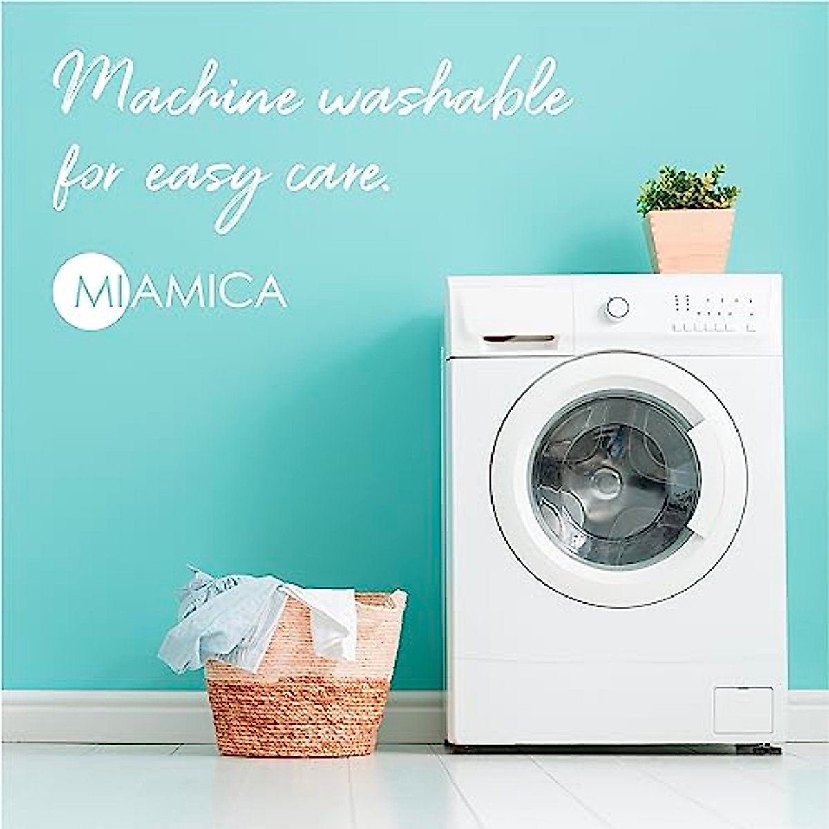 Miamica Foldable Travel Laundry Bag, Black & White – Measures 21” x 22” When Fully Opened – Foldable Laundry Bag with Drawstring Closure – Durable, Lightweight Travel Accessories