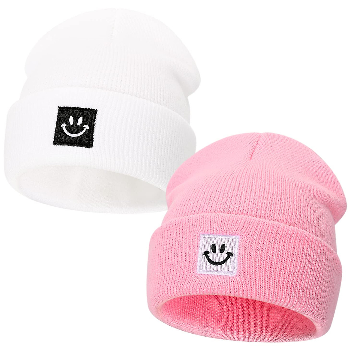 DANMY Baby Beanie Hat, Newborn Toddler Winter Warm Knit Hat, Kids Soft Beanie Cap