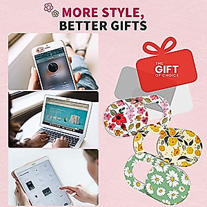 Yilador Laptop Camera Cover Slide Cute (3 Pack), Ultra Thin Webcam Cover for iPhone iPad MacBook Pro Computer iMac Cell Phone PC Accessories, 0.03" Camera Blocker Slider, Great for Privacy - Flowers