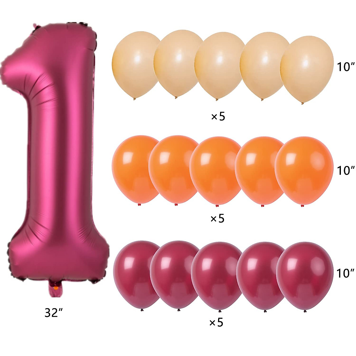 Gankbite Burgundy Pumpkin Fall 1st Birthday Party Girl One Cake Smash Burlap Banner Paper Tassel Balloon Fall Birthday Decorations