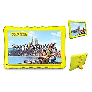 10 inch Kids Tablet, Android 12 Tablet for Kids,Google Tablet with 2GB RAM &32GB ROM,1280 * 800 IPS,2MP Front 5 MP Rear Camera,Kids Tablet with Colorful Kid-Proof Case,Ideal Kids Gift