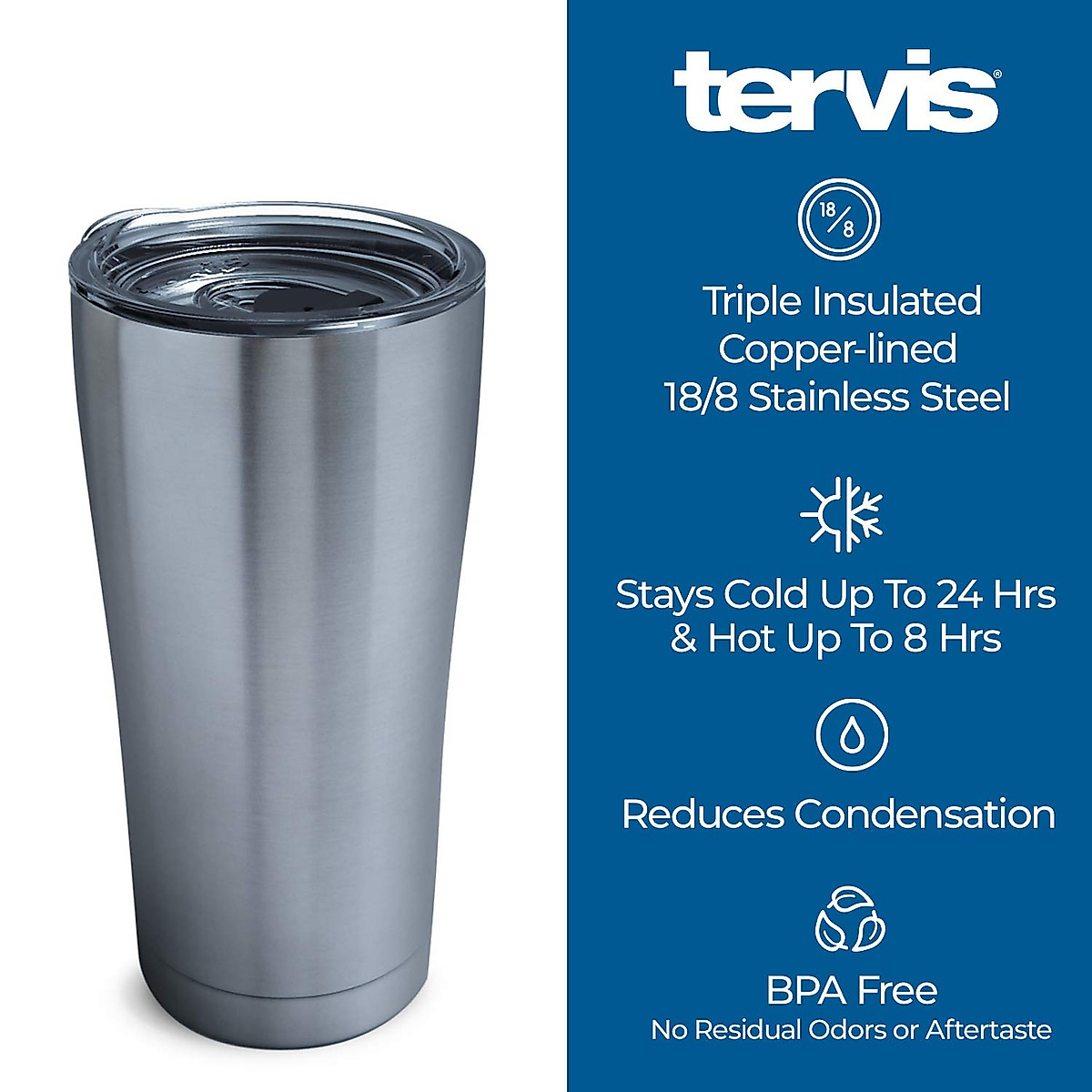 Tervis Triple Walled Flat Art Dogs Insulated Tumbler Cup Keeps Drinks Cold & Hot, 20oz Legacy, Stainless Steel