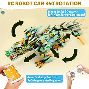 Sillbird Remote&APP Control Dragon Robot Building Kit, STEM Projects for Kids Age 8-12-16, Educational STEM Birthday Gifts Toys for 8 9 10 11 12 Year Old Boys Girls (515 Pieces)