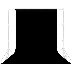 Yizhily Seamless Photo Photography Background Paper Backdrop for Photoshoot, Videos, YouTube, Livestream, 107" x36', Ultra Black