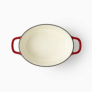 Larder & Vine Enameled Cast Iron Dutch Oven with Lid - Oversized Handles, Dome Lid, Dutch Oven for Sourdough Bread Making, 8QT/7.5L - (Cabernet)