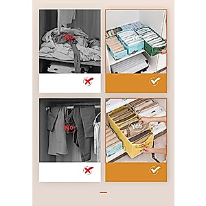 2PCS Washable Wardrobe Clothes Organizer, 7/9 Grids Foldable Visible Closet Organizer Clothes Drawer Mesh Separation Box for T-shirts, Leggings, Skirts (9 Grids Large Size Avocado)