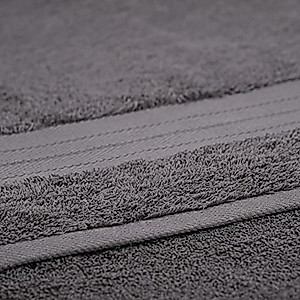 Decomfy Luxury Bath Sheet Towels 35 x 70 Inch, 2 Pack Soft Bathroom Towel Set, Highly Absorbent 100% Cotton Large for Hotel Spa Collection (Dark Grey)