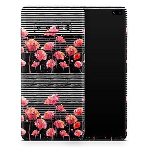 DesignSkinz Karamfila Watercolo Poppies V1 Protective Vinyl Decal Wrap Skin Cover Compatible with The Samsung Galaxy S20 (Screen Trim & Back Glass Skin)