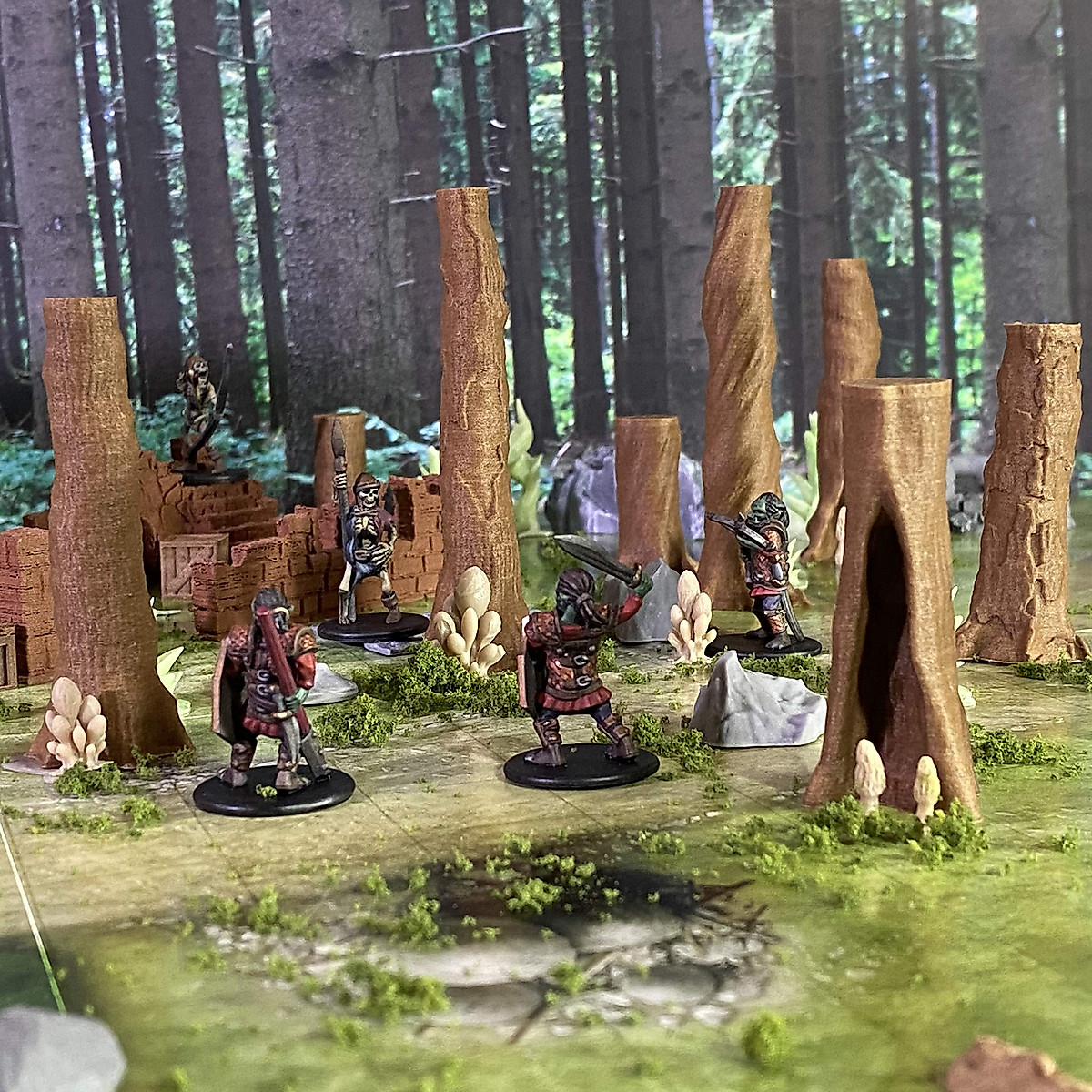 Extruded Gaming Forest Trees Set 1