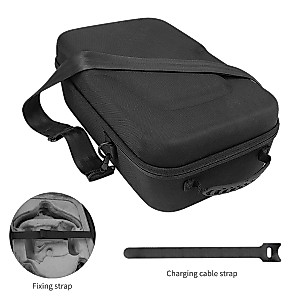 Winkeyes Travel Case for Oculus Quest All-in One VR Gaming Headset and Controllers Accessories Waterproof Shock-Proof Wear-Resistant Crush-Resistant Double Zipper Hand-Held Storage Bag Carrying Case