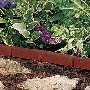 Suncast 12" Interlocking No Dig Brick Border Landscape Edging, Brown