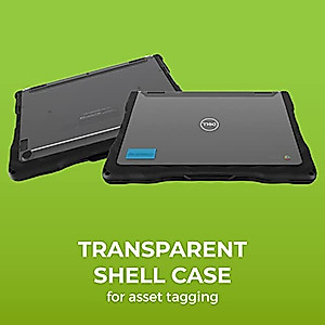 Gumdrop DropTech Laptop Case Fits Dell Chromebook 3120 | 3110 | 3100 (2-in-1) for K-12 Students Teachers and Classrooms – Drop Tested Rugged Shockproof Bumpers for Reliable Device Protection – Black