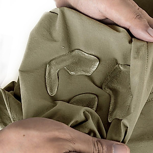 FREE SOLDIER Men's Outdoor Cargo Hiking Pants with Belt Lightweight Waterproof Quick Dry Tactical Pants Nylon Spandex (Mud 34W/30L)