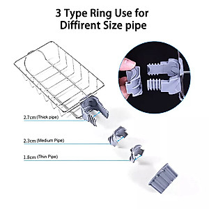 Livable Cloud Stainless Steel Faucet Rack, Hanging Type, Suitable for Kitchen Sink, Bathroom Sink Storage Rack, can be Placed Sponge, soap, Shampoo, Shower Gel, 6.9×5×1.3