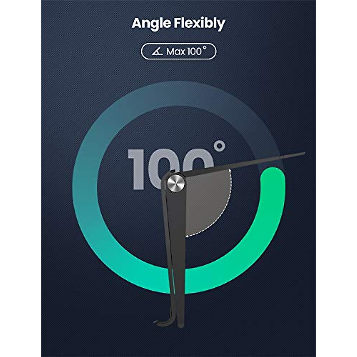 UGREEN Cell Phone Stand Holder Desk Adjustable iPhone Stand Small Foldable Portable Compatible with iPhone 14 13 12 Pro Max 11 SE, Samsung Galaxy Ultra S22 Black