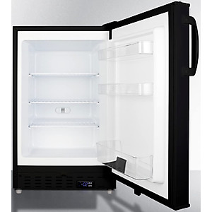 Summit Appliance ALFZ37B Built-in Undercounter ADA Compliant Residential All-Freezer in Black, Door Storage, Temperature Alarms, Open Door Alarm, Adjustable Thermostat and Manual Defrost