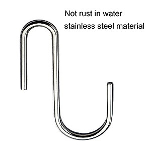 IDEALSV Stainless Steel S Hooks 30 Pcs Heavy Duty S Shaped Hooks Hanging Pan Pot Holder 2.4 Inch