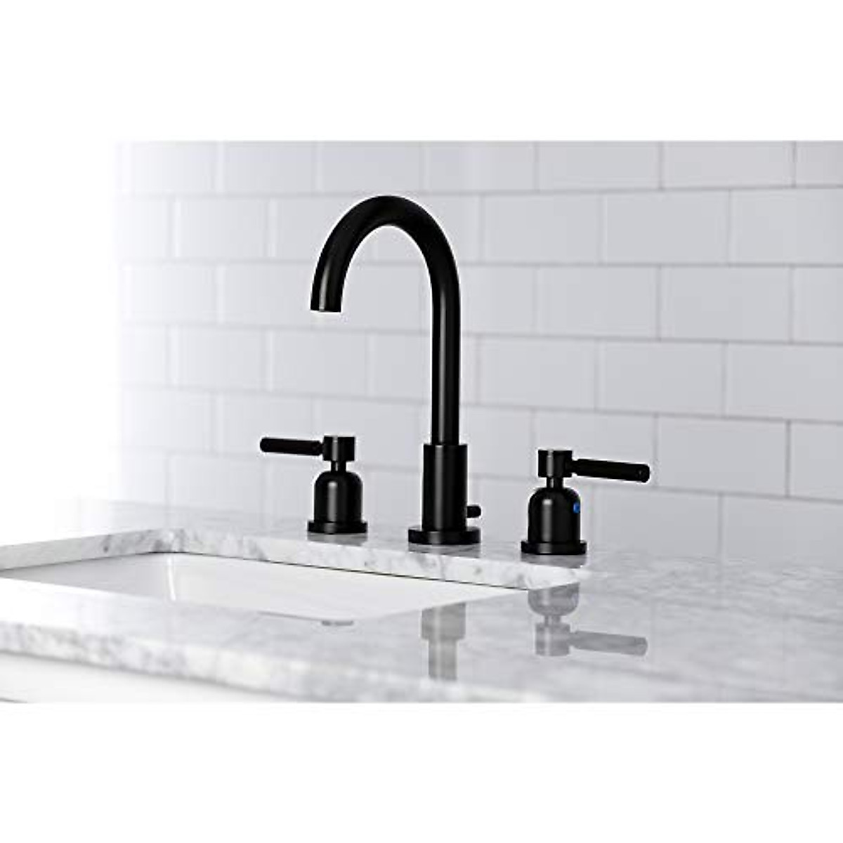 Kingston Brass FSC8920DL Concord Widespread Bathroom Faucet, Matte Black