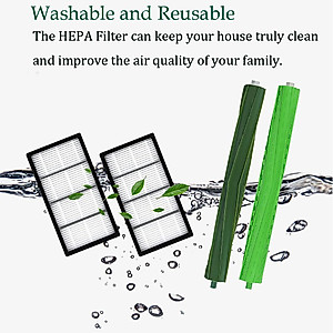 MIXEAL Replacement Parts Kit Compatible with Roomba s9(9150),s9+(9550),s Series Vacuum Cleaner.Pack of 1 Set of Multi-Surface Rubber Brushes,6Side Brushes,6 Filters,2 Tools …