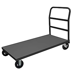 Durham EPT30606MR95 Platform Truck, Mold-On-Rubber, 2000 lbs