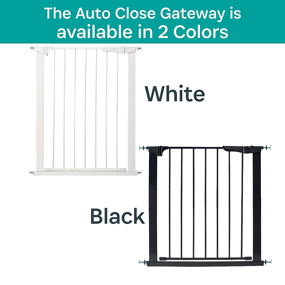 KidCo Gateway Baby Pressure Gate - No Tools or Wall Cups Required - Auto Close Magnet-Lock & Stay Open Safety Gate - G1101, Black
