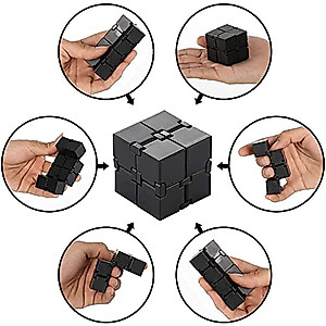 Infinity Cube Fidget Toy, Sensory Tool EDC Fidgeting Game for Kids and Adults, Cool Mini Gadget Best for Stress and Anxiety Relief and Kill Time, Unique Idea That is Light on The Fingers and Hands