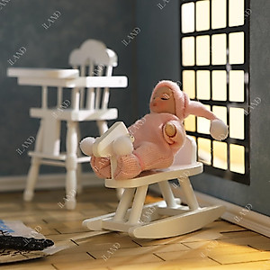 iLAND Miniature Dollhouse Furniture and Accessories for Dollhouse Nursery on 1/12 Scale (Lovely 14pcs)