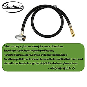 GUOFALDE 12 PSI Pressure Regulator, Replacement for Coleman Classic Power Pack, Tabletop Propane Stove, with 3 Feet Extension Tube Hose Adapter Connect 1LB Bottle