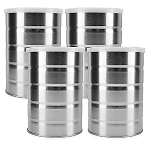 Cornucopia Empty Coffee Cans (4-Pack); Metal Cans for Kitchen Storage, Coffee Packaging and Arts & Crafts