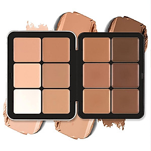 Professional Color Correcting Concealer Cream,12 Color Concealer Foundation Palette,Long-Wearing Full Coverage Makeup and Corrector for Under Eye Dark Circles,Acne & Blemishes,Reduces Redness